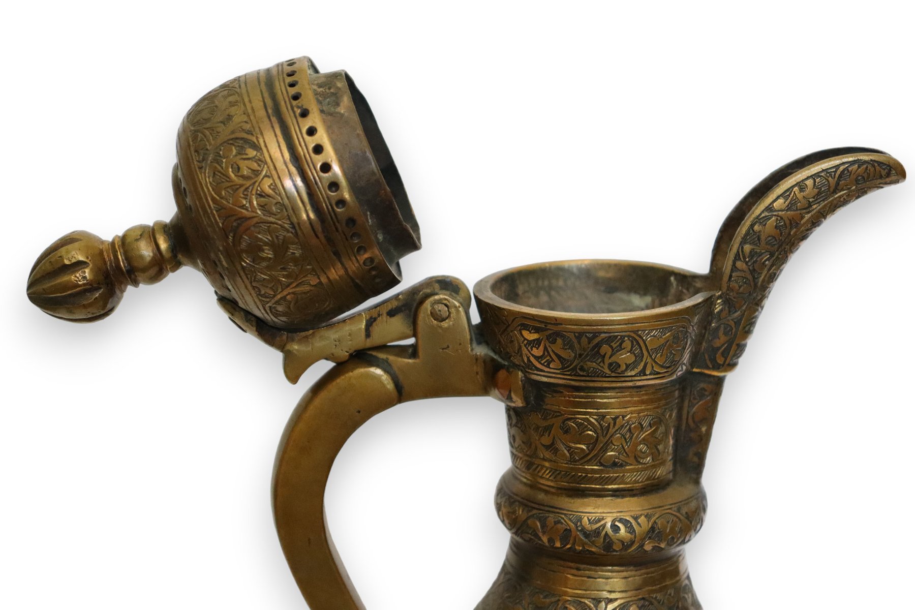 Antique Islamic Teapot in Brass Bukhara, 1900s for sale at Pamono