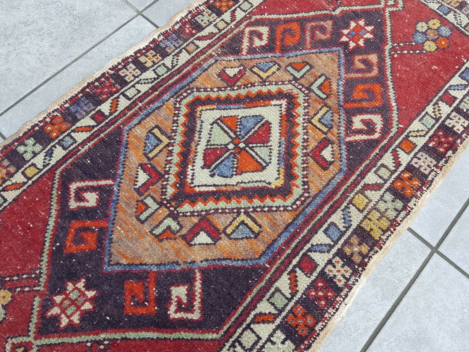 Small Vintage Small Decorative Rug, 1960s for sale at Pamono