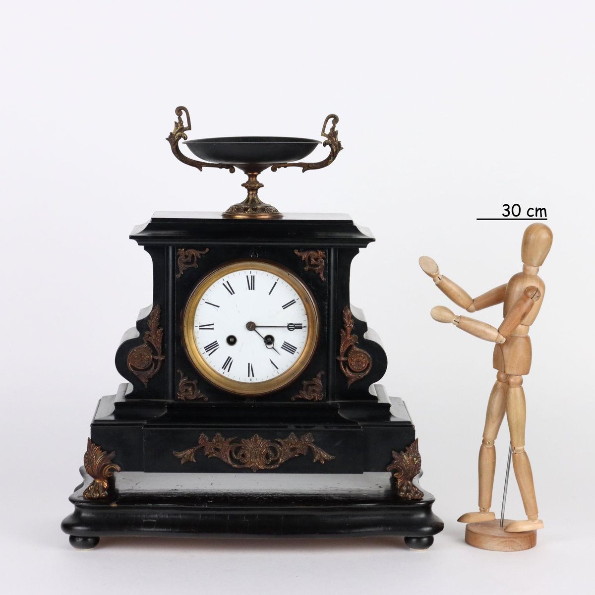 Wooden Freestanding Clock for sale at Pamono