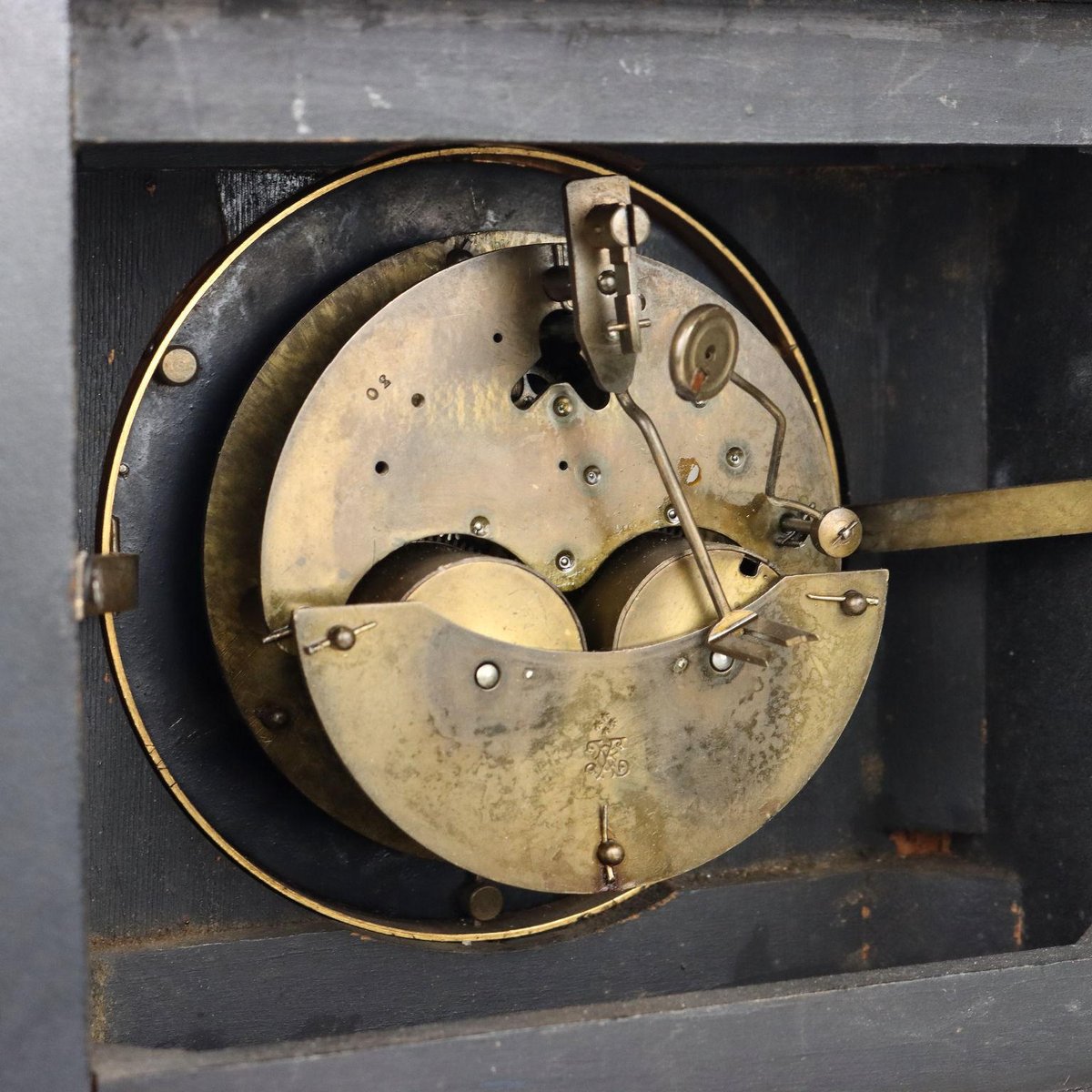 Wooden Freestanding Clock for sale at Pamono