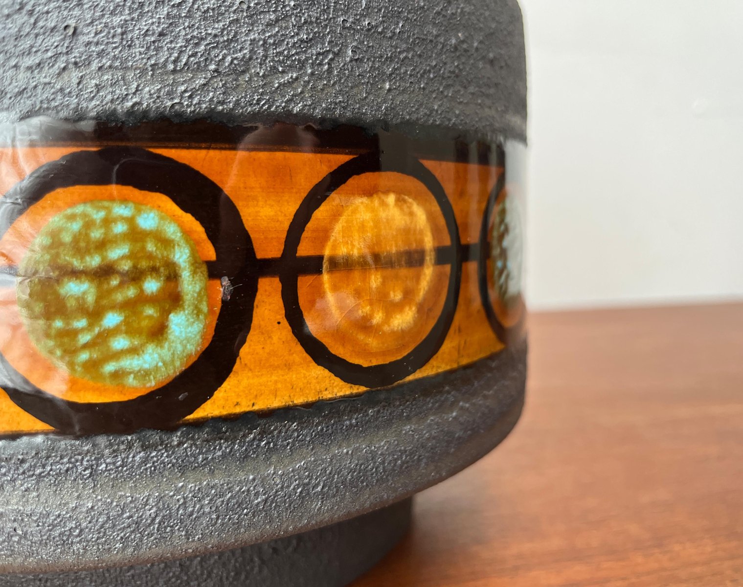 Mid-Century Brutalist West German Pottery WGP Punch Bowl and Cups from ...