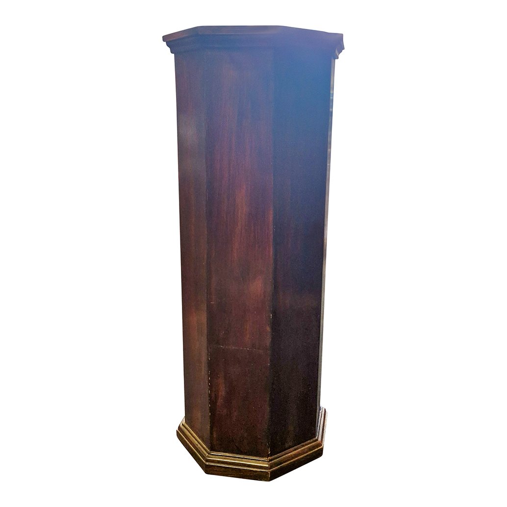 Octagonal Column in Walnut, 1920s for sale at Pamono