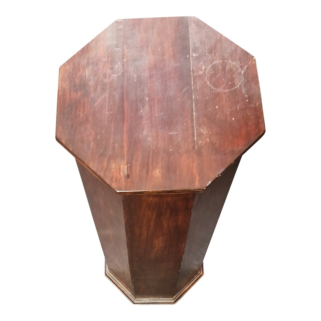 Octagonal Column in Walnut, 1920s for sale at Pamono