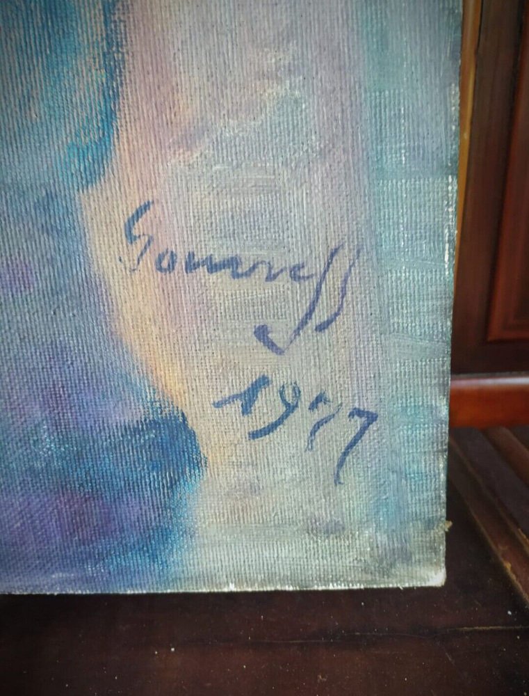 French Artist, Female Model, 1977, Oil on Canvas for sale at Pamono