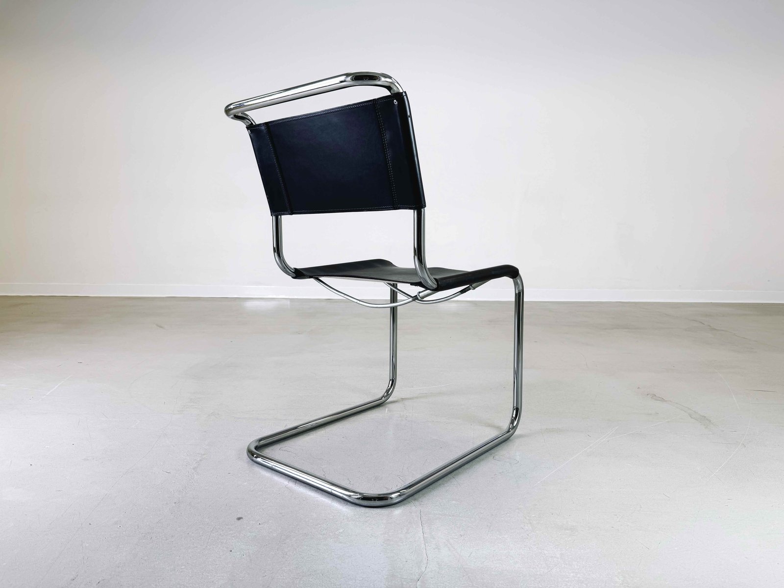 Mid-Century Mart Stam Core Leather S33 Chairs by Mart Stam for Thonet ...