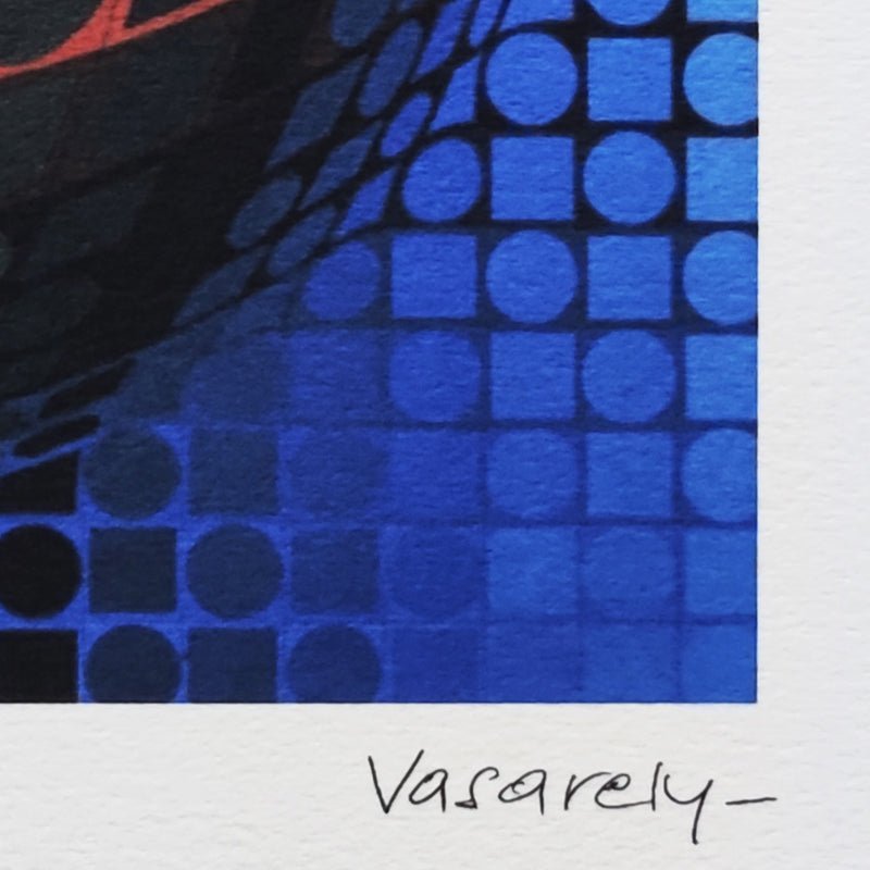 Victor Vasarely, Op Art Composition, Lithograph, 1970s for sale at Pamono
