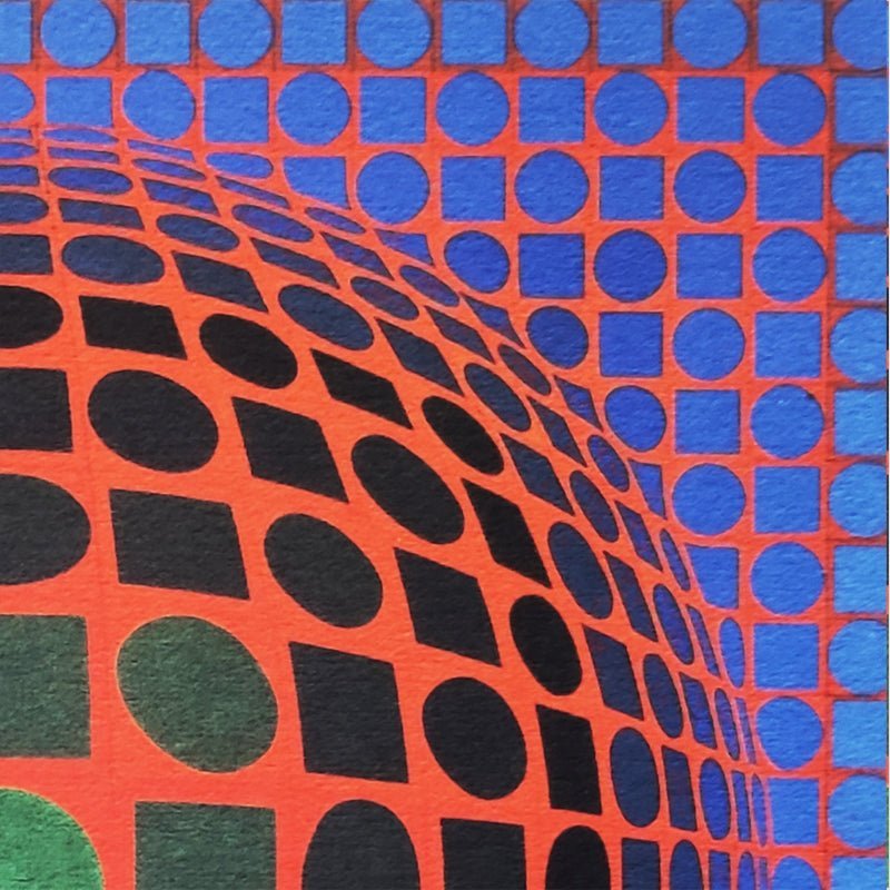 Victor Vasarely, Op Art Composition, Lithograph, 1970s for sale at Pamono