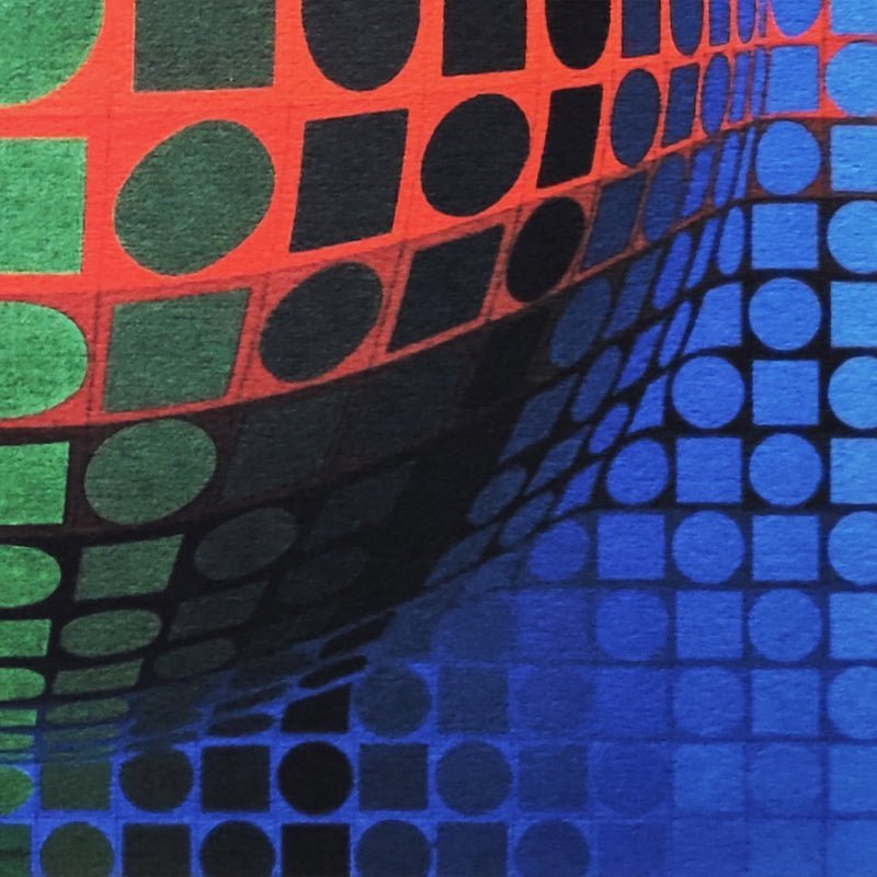 Victor Vasarely, Op Art Composition, Lithograph, 1970s for sale at Pamono