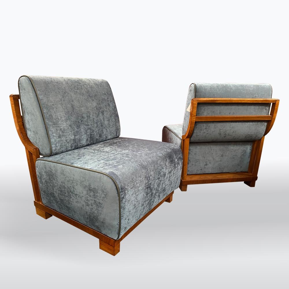 Set of Art-Deco Lounge Chairs, 1930s for sale at Pamono