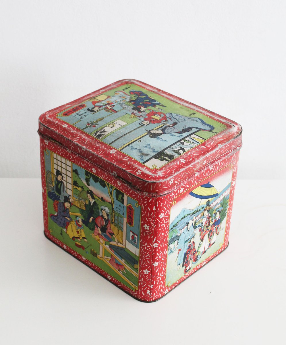 Vintage Metal Coffee Box, 1930s for sale at Pamono