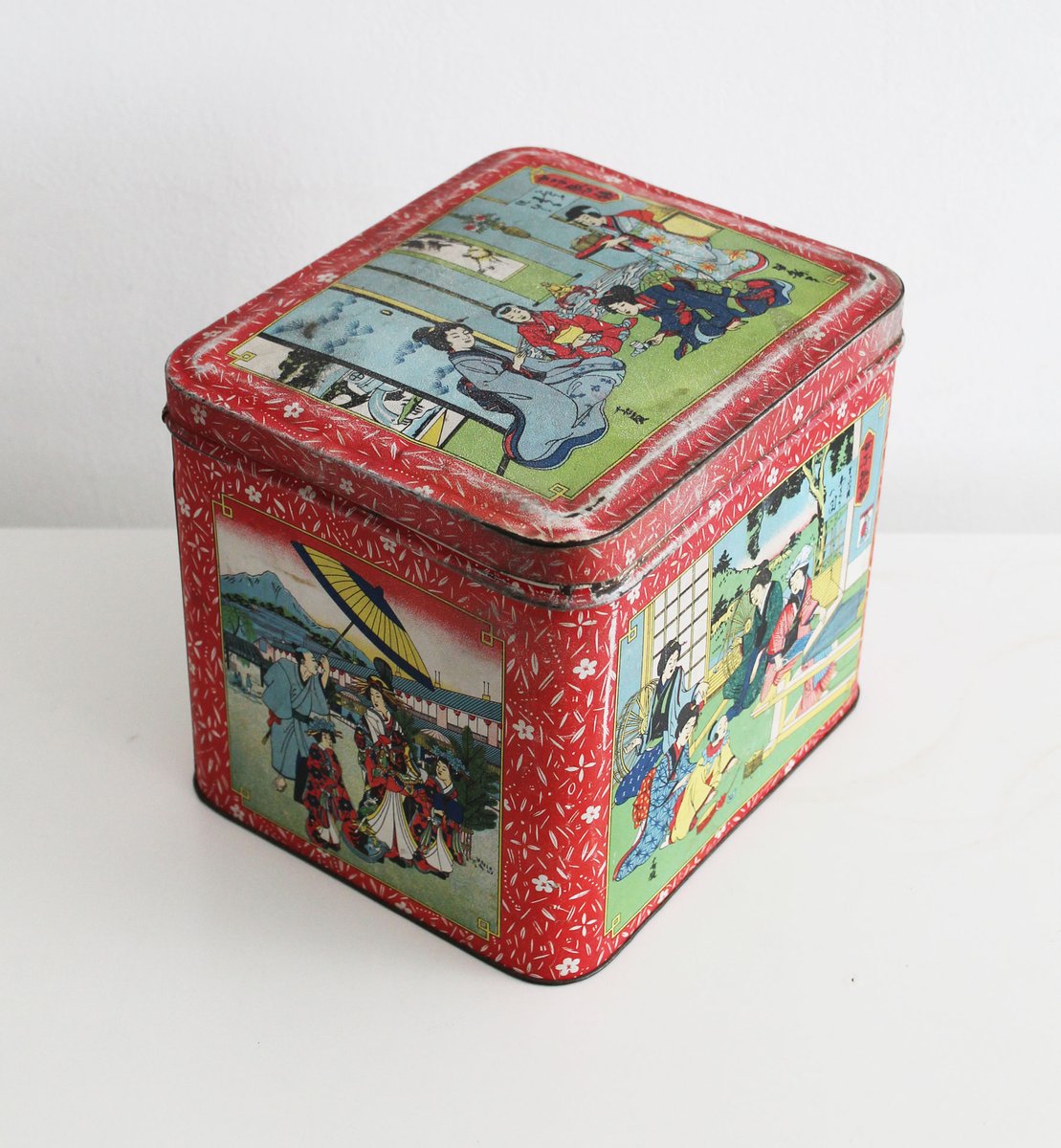 Vintage Metal Coffee Box, 1930s for sale at Pamono