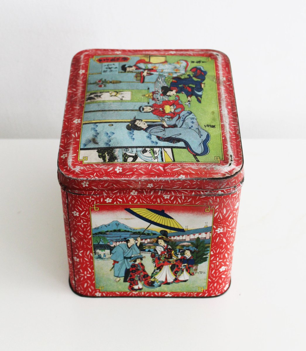 Vintage Metal Coffee Box, 1930s for sale at Pamono