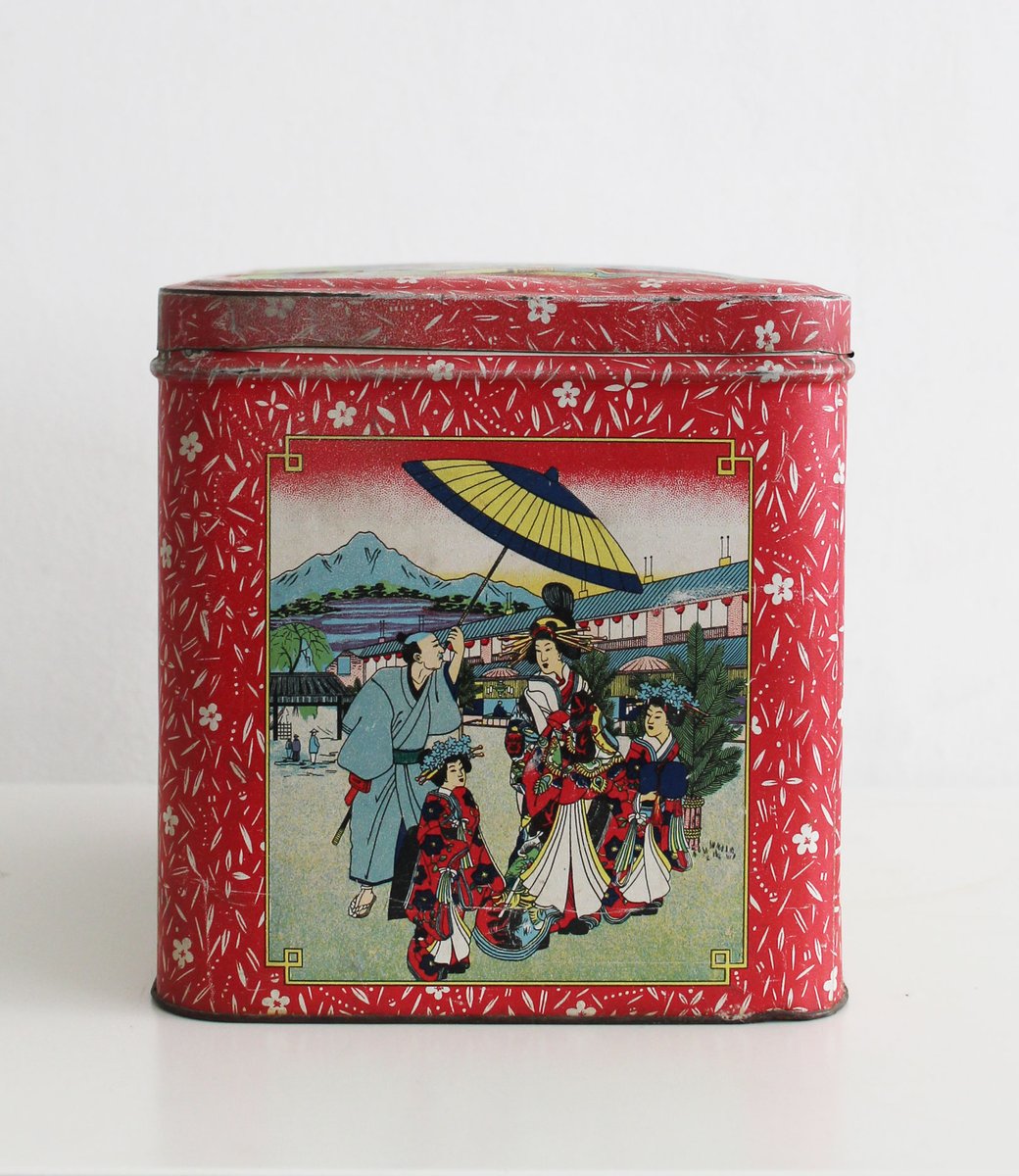 Vintage Metal Coffee Box, 1930s for sale at Pamono