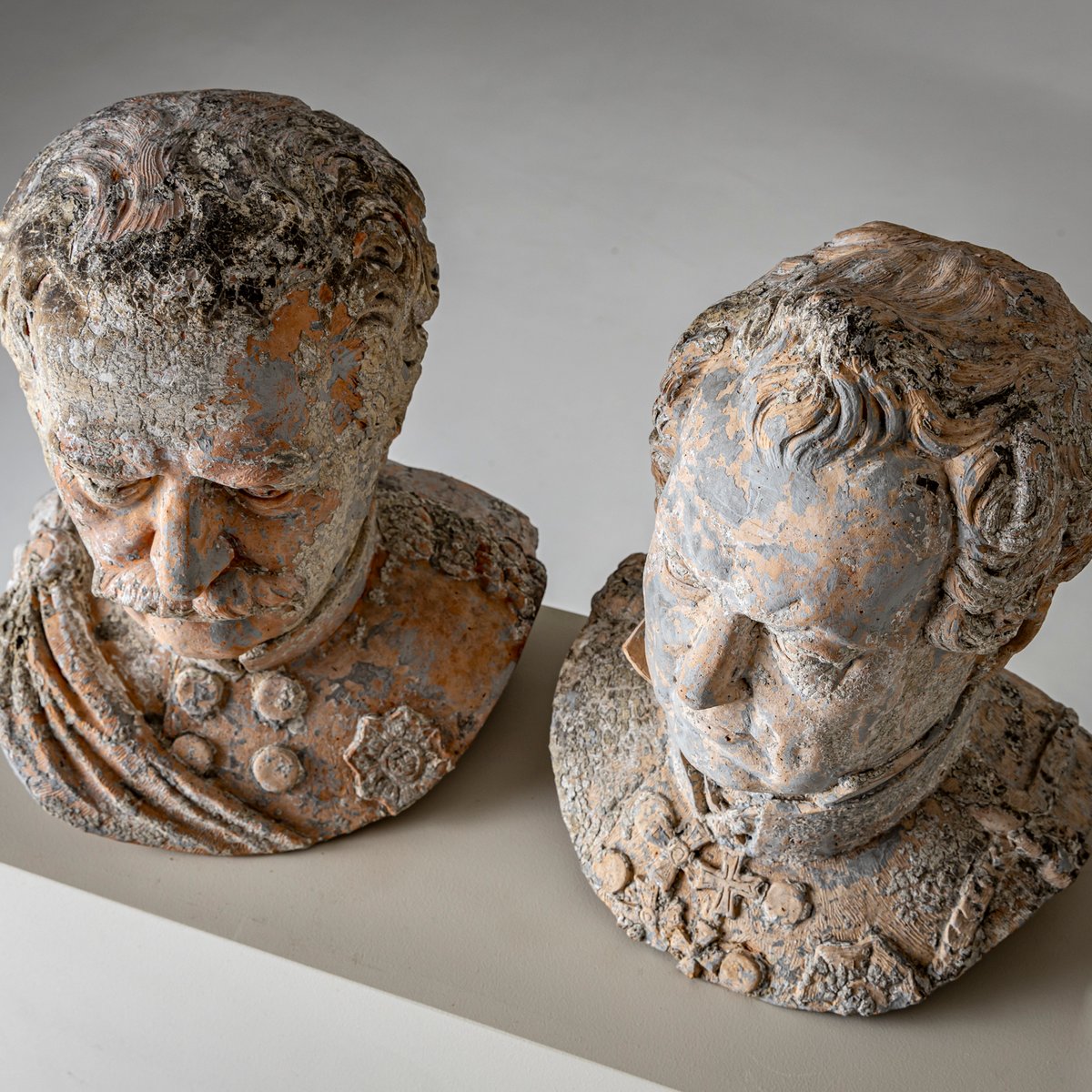 Louis Weiss, Busts of Count Von Gneisenau and Von Blücher, 1858 ...