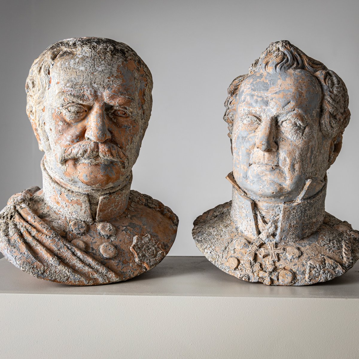 Louis Weiss, Busts of Count Von Gneisenau and Von Blücher, 1858 ...