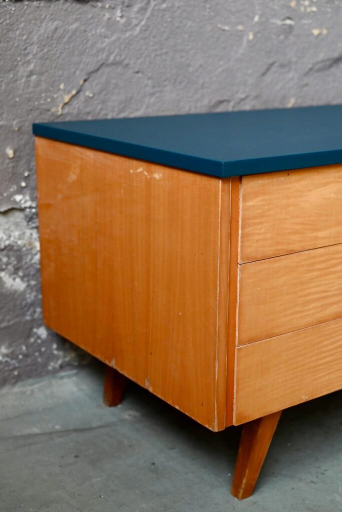 Small Vintage Scandinavian Style Compass Feet Sideboard, 1960s for sale ...
