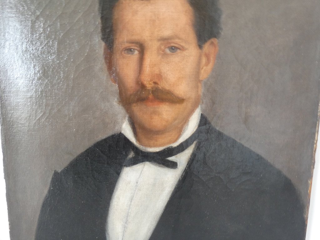 French Artist, Portrait of a Gentleman, 1890s-1910s, Oil on Canvas for ...