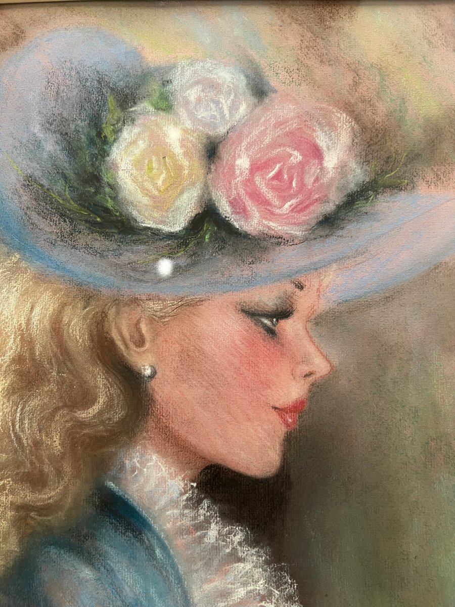 Meynier, Portrait of a Parisian, 1890s-1910s, Pastel for sale at Pamono