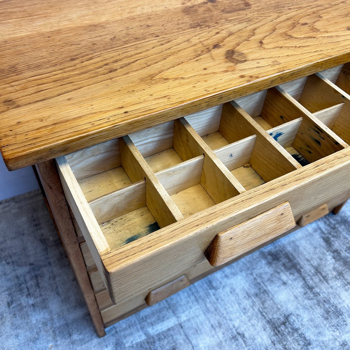 Mid-Century Oak Plan Chest / Architects Drawers for sale at Pamono