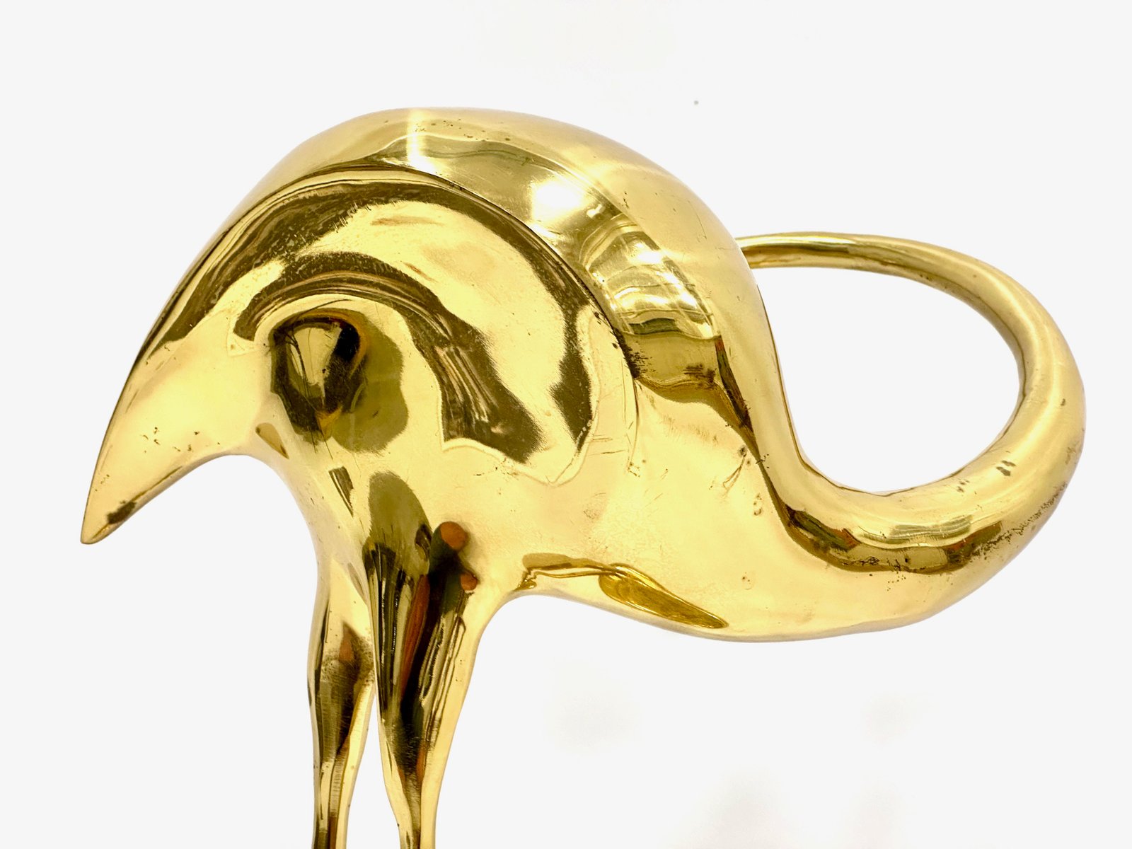 Regency Brass Flamingo Umbrella Stand, 1960s for sale at Pamono