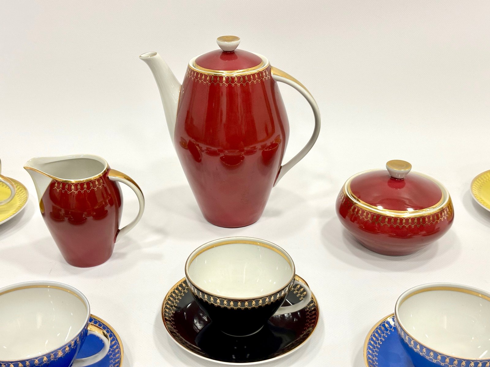 12-Person Porcelain Coffee Service by Wincenty Potacki for ZPS Karolina ...