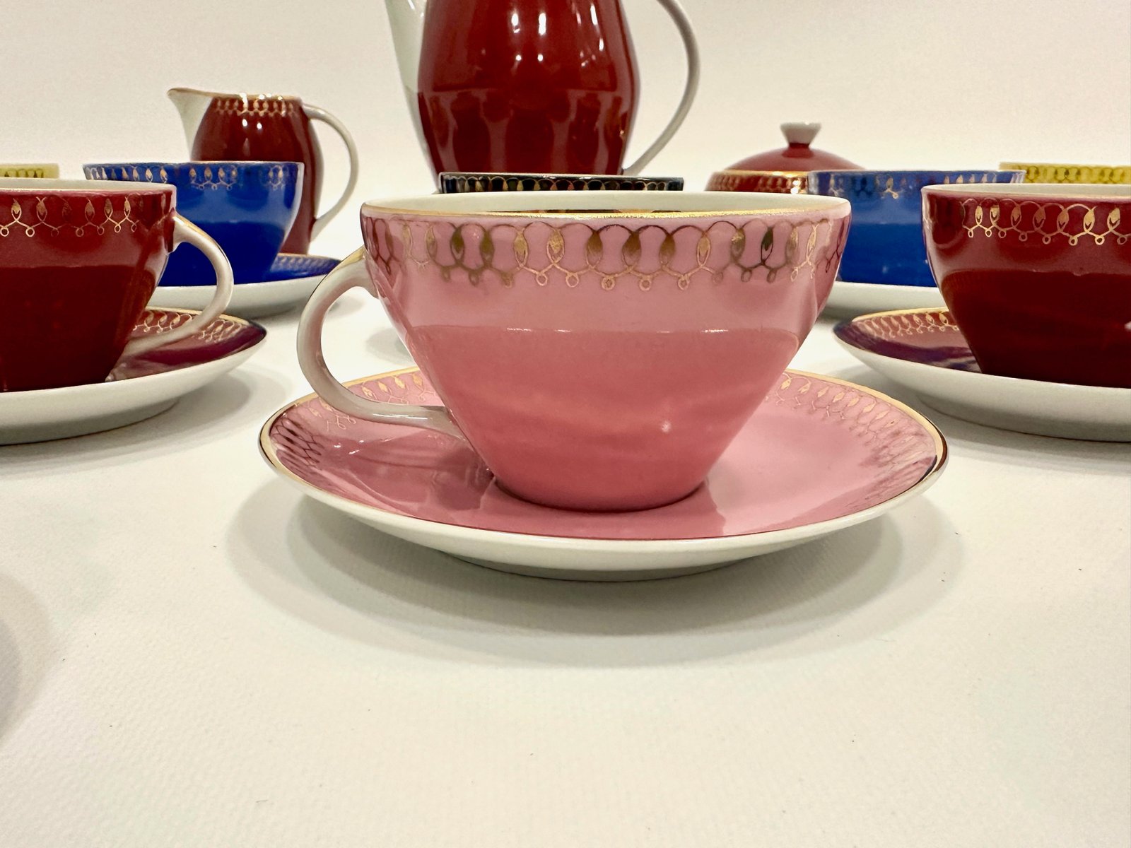 12-Person Porcelain Coffee Service by Wincenty Potacki for ZPS Karolina ...