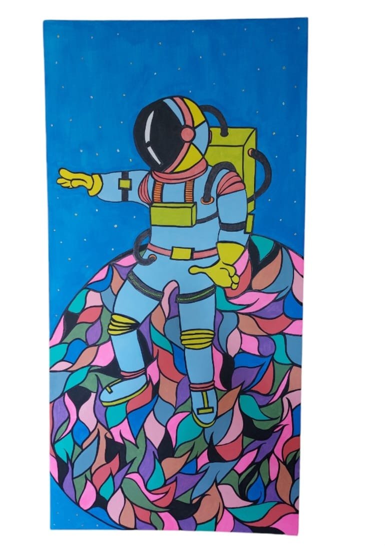 Priscilla Bilijam, Silly Astro, 2024, Acrylic on Canvas for sale at Pamono