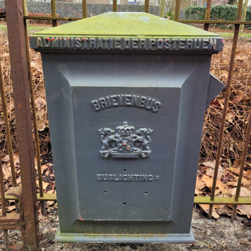 Cast Iron Wall Letterbox PTT Post Netherlands for sale at Pamono