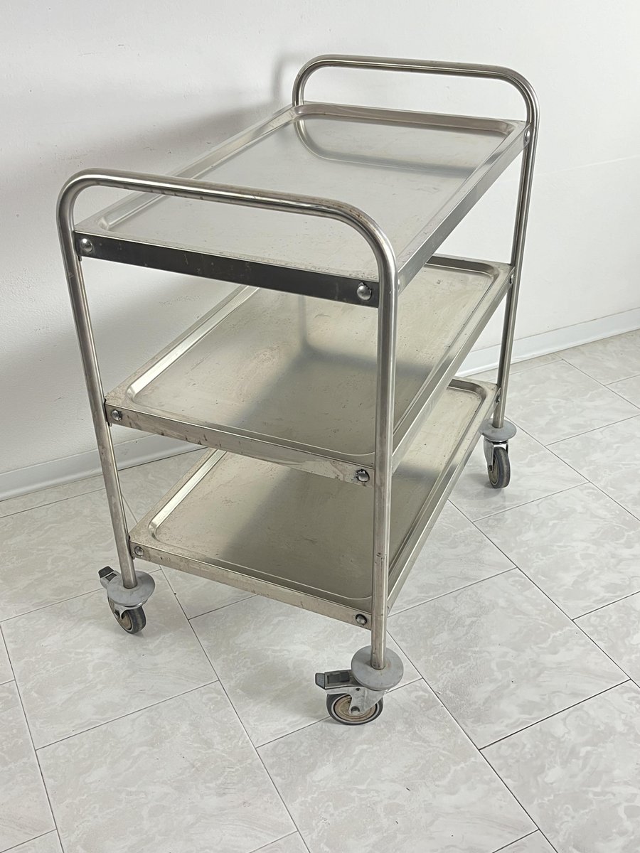 Vintage Steel Service Trolley, 1980s for sale at Pamono