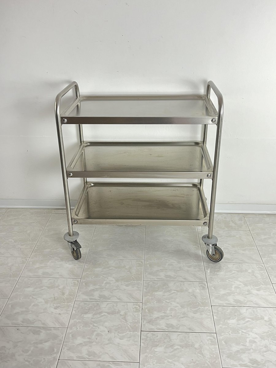 Vintage Steel Service Trolley, 1980s for sale at Pamono