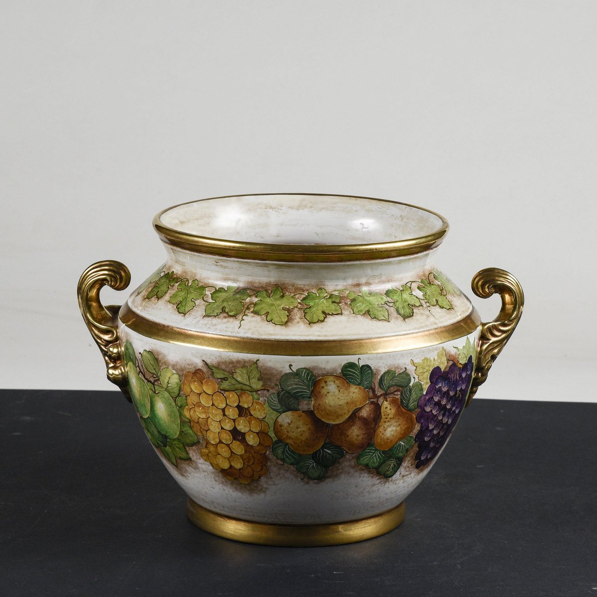 Hand-Decorated Ceramic Cache Pot by Batignani Prochet Torino for sale ...