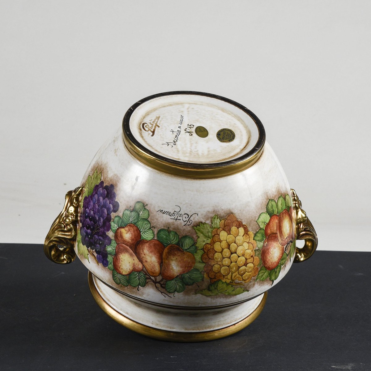 Hand-Decorated Ceramic Cache Pot by Batignani Prochet Torino for sale ...