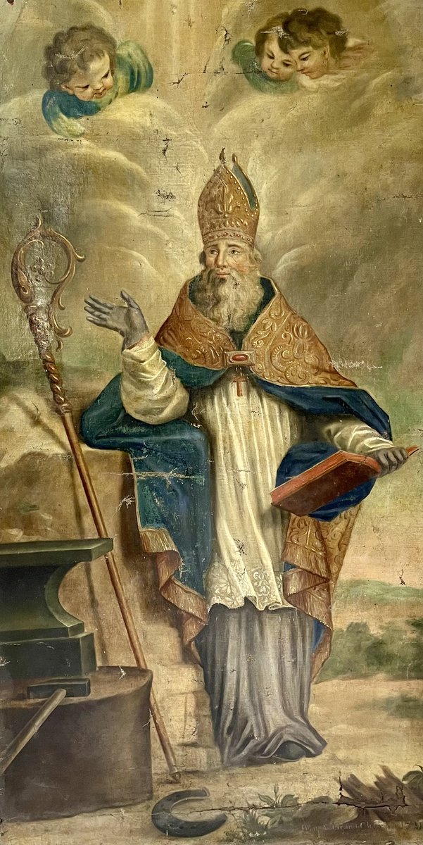 Saint Eligius, 1790, Large Oil on Canvas for sale at Pamono
