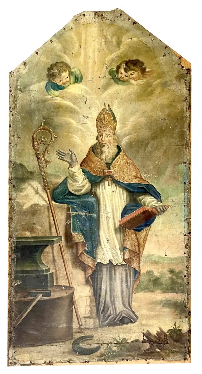 Saint Eligius, 1790, Large Oil on Canvas for sale at Pamono