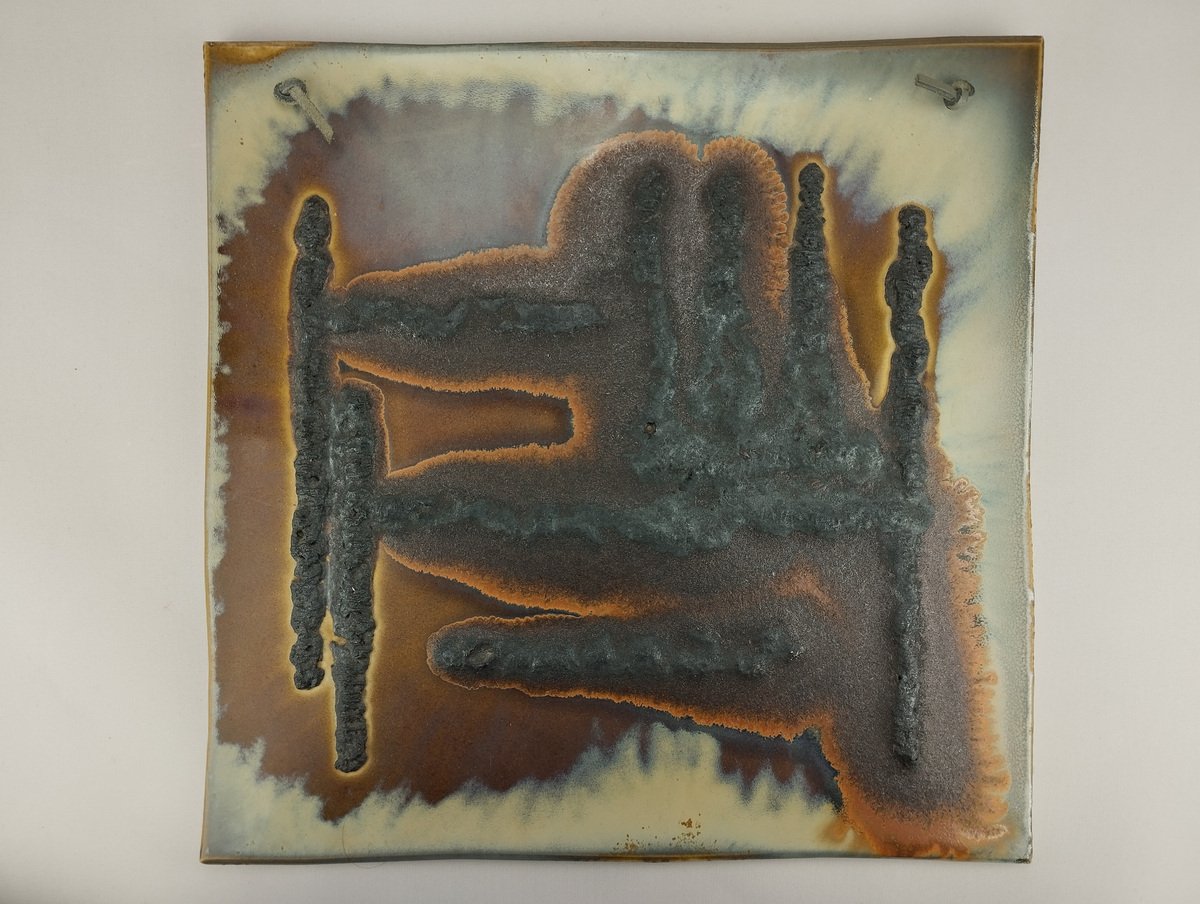 Vintage Brutalist Ceramic Tile, 1970s for sale at Pamono