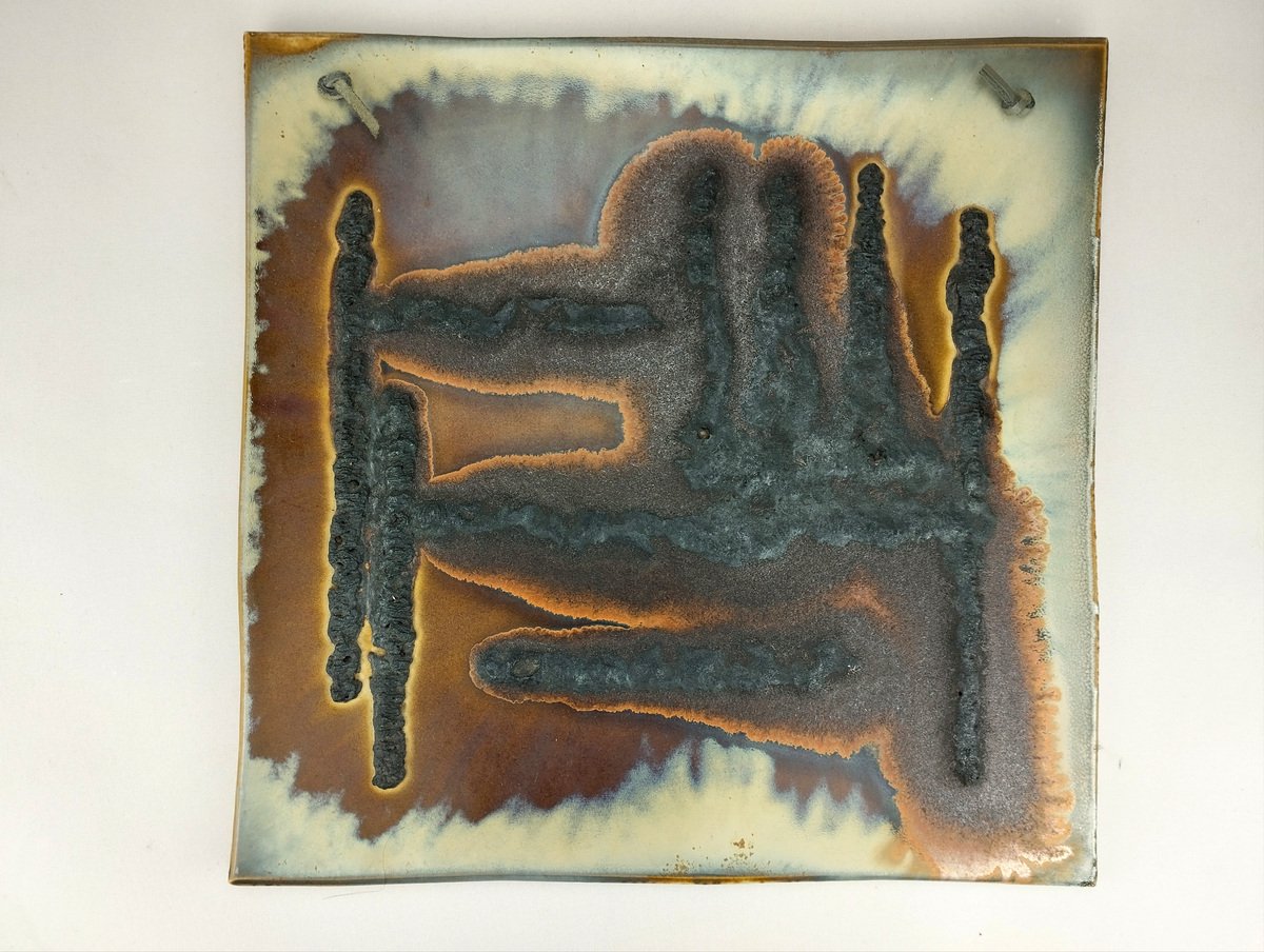 Vintage Brutalist Ceramic Tile, 1970s for sale at Pamono