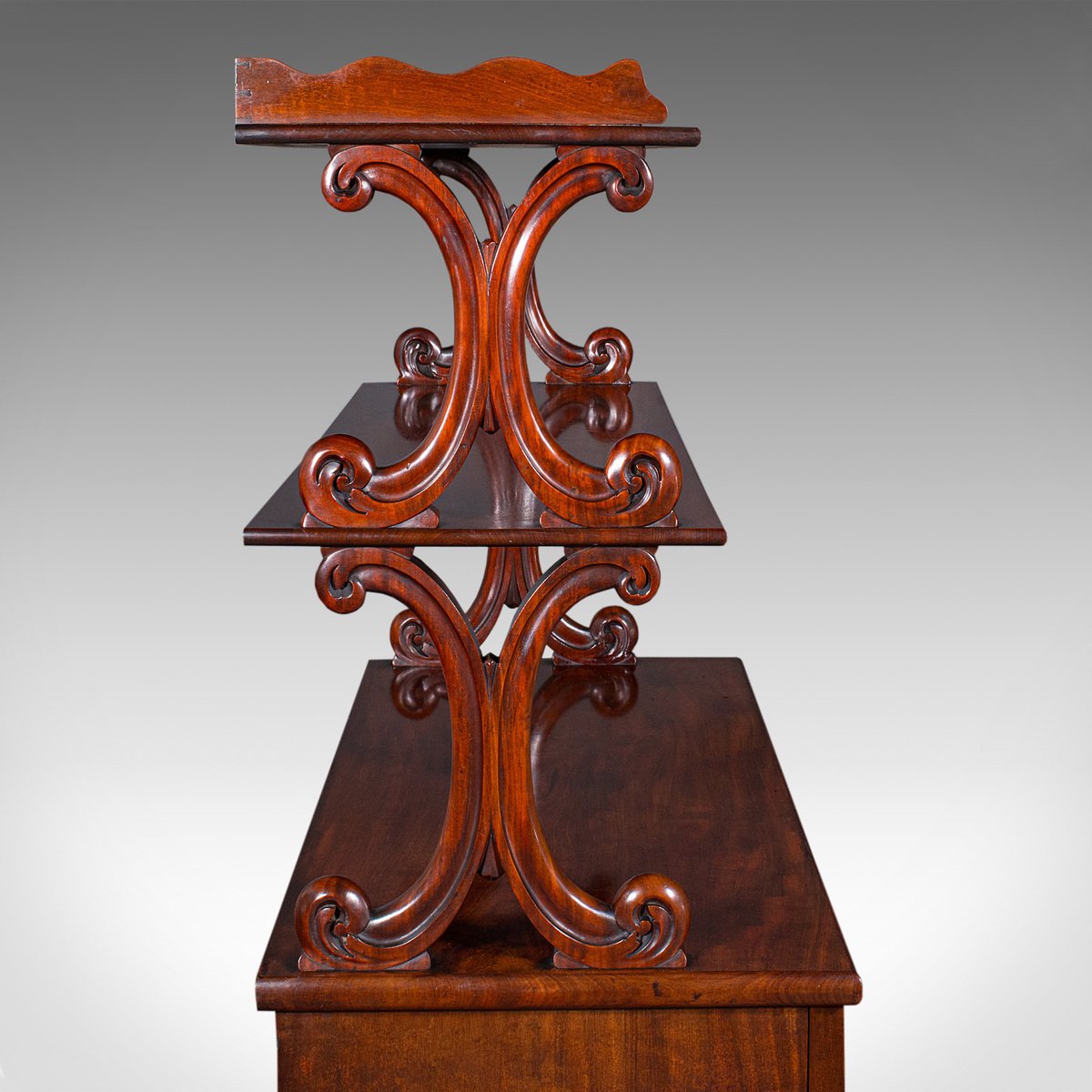 Large Antique English Buffet Server for sale at Pamono