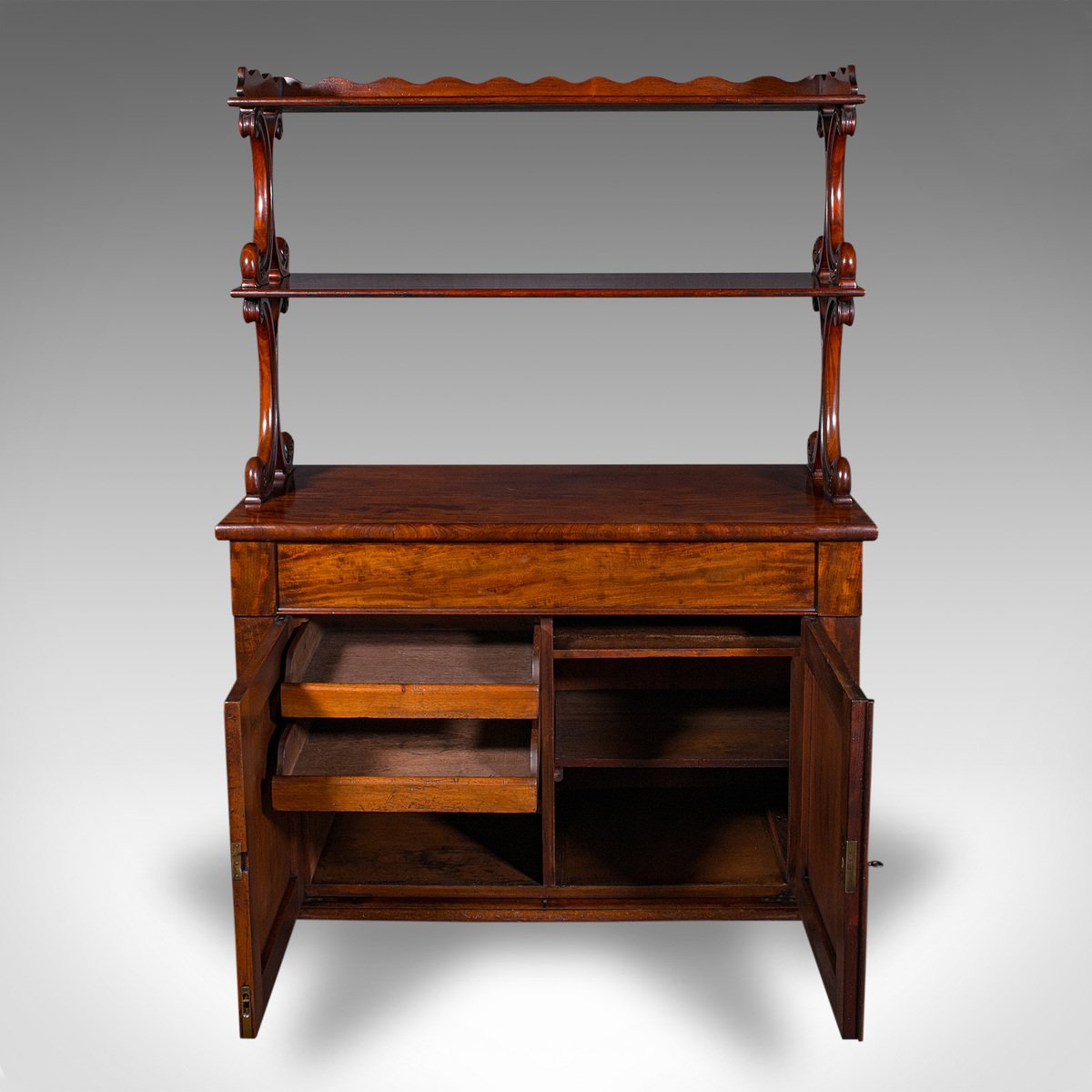 Large Antique English Buffet Server for sale at Pamono