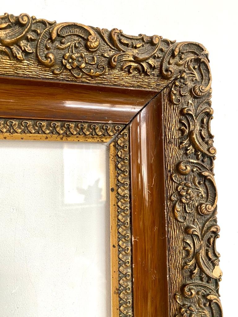 French Glass & Wood Frame for sale at Pamono