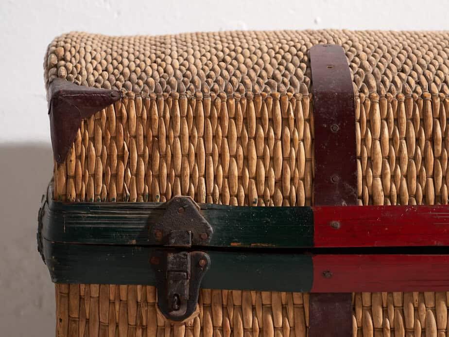 Antique Bamboo Suitcase, 1920s for sale at Pamono