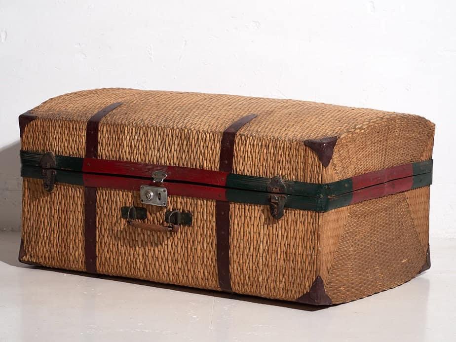Antique Bamboo Suitcase, 1920s for sale at Pamono