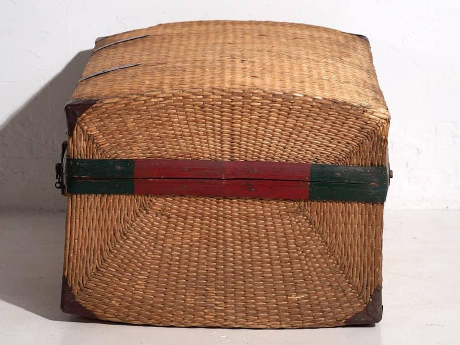 Antique Bamboo Suitcase, 1920s for sale at Pamono