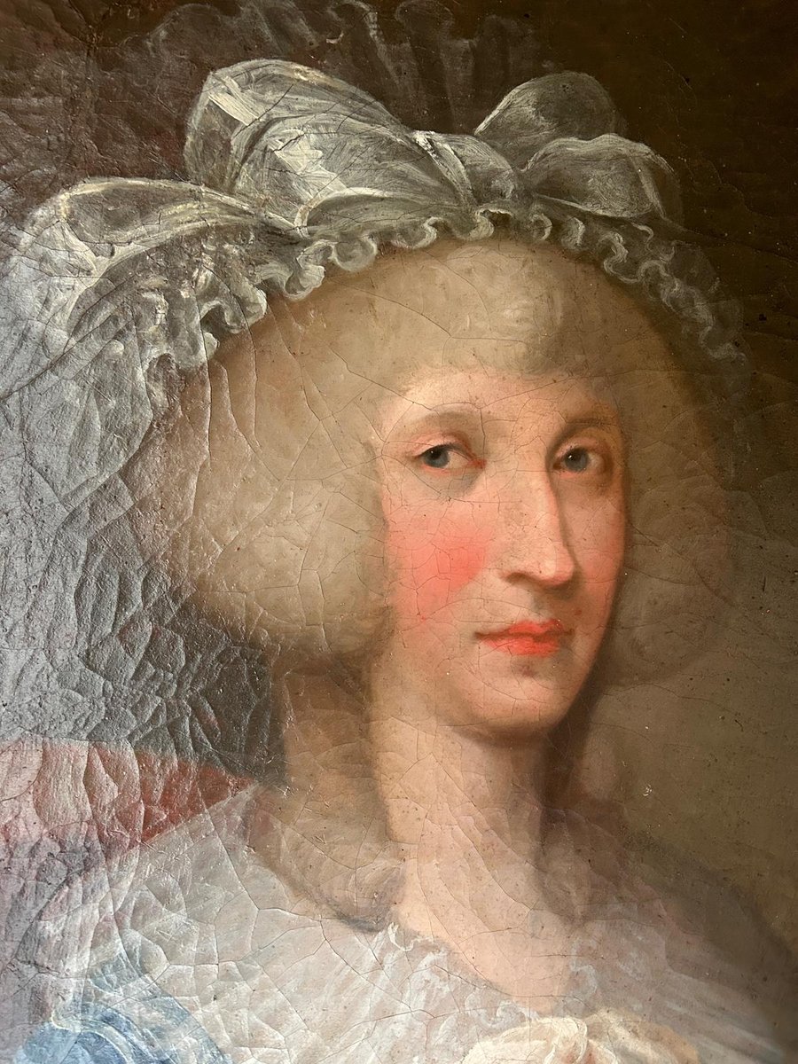 French Artist, Royal Lady Portrait, 1700s, Oil on Canvas for sale at Pamono
