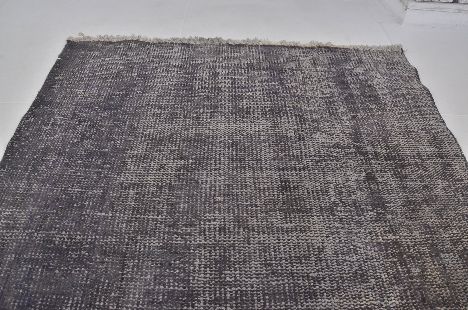 Vintage Natural Grey Runner Rug, 1960s for sale at Pamono