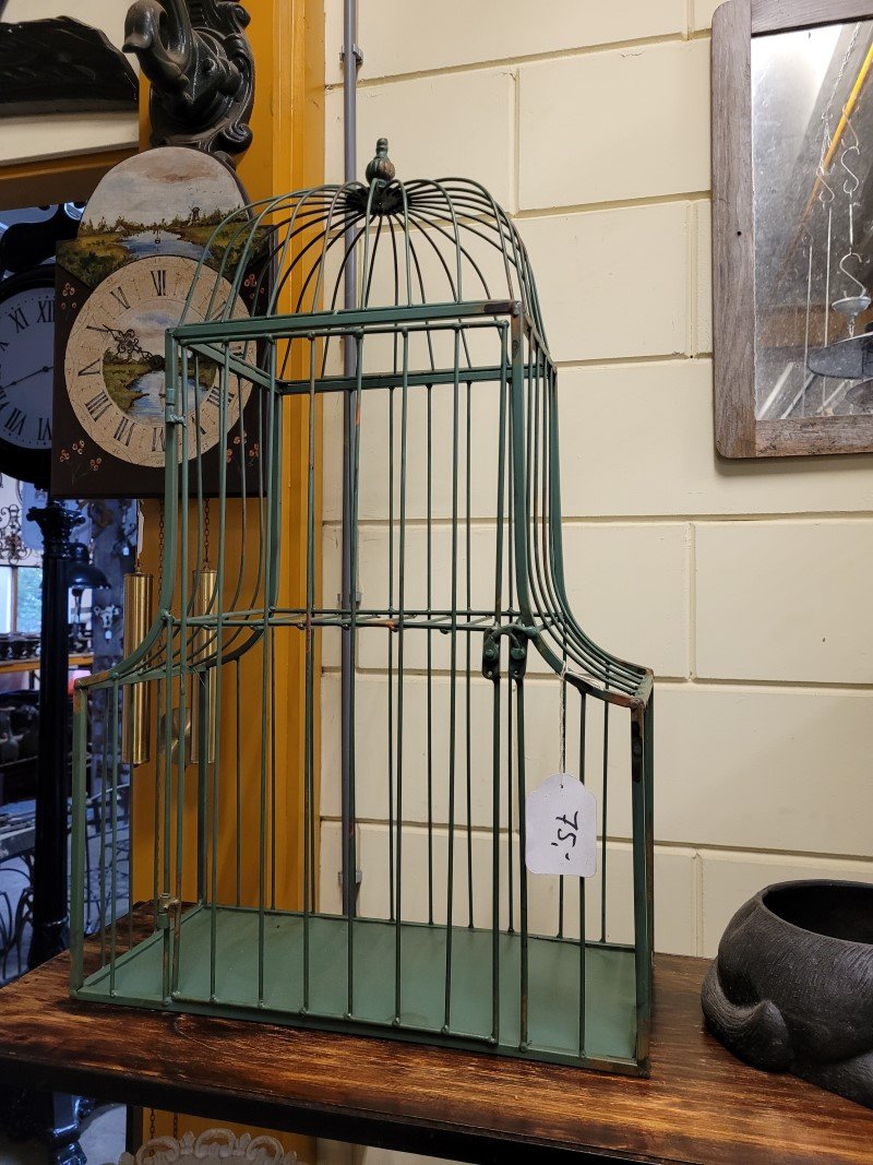 Large Antique French Metal Bird Cage for sale at Pamono