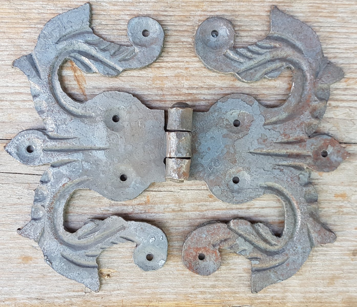 Large Antique Gothic Wrought Iron Hinge Door for sale at Pamono