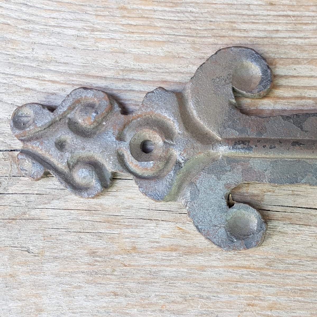 Large Antique Gothic Wrought Iron Door Hinge for sale at Pamono