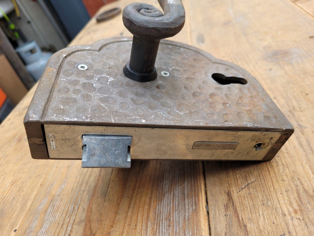 Wrought Iron Lock with Handle for sale at Pamono