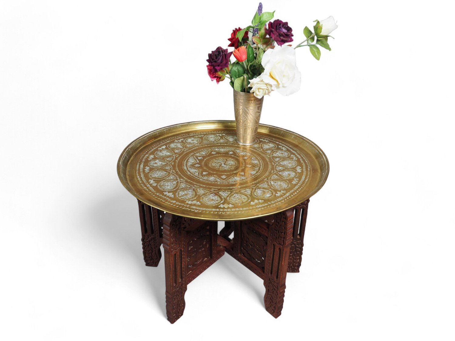 Orient Islamic Hammer Engraved Table Tray, 1940s for sale at Pamono