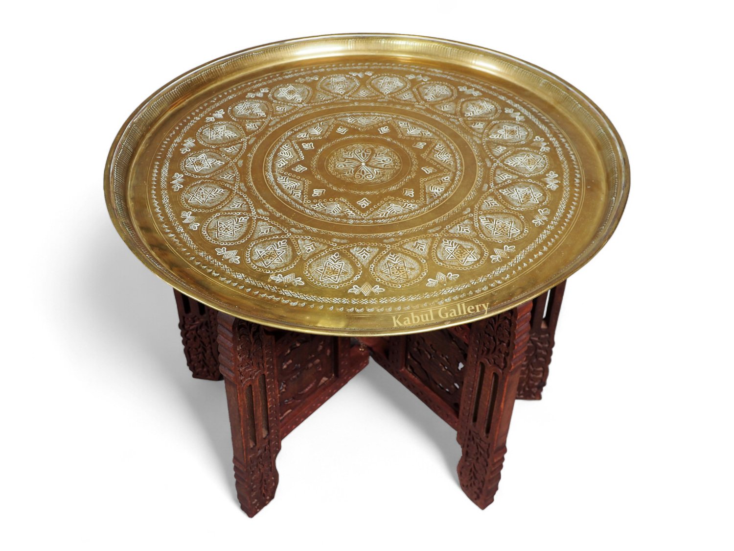 Orient Islamic Hammer Engraved Table Tray, 1940s for sale at Pamono